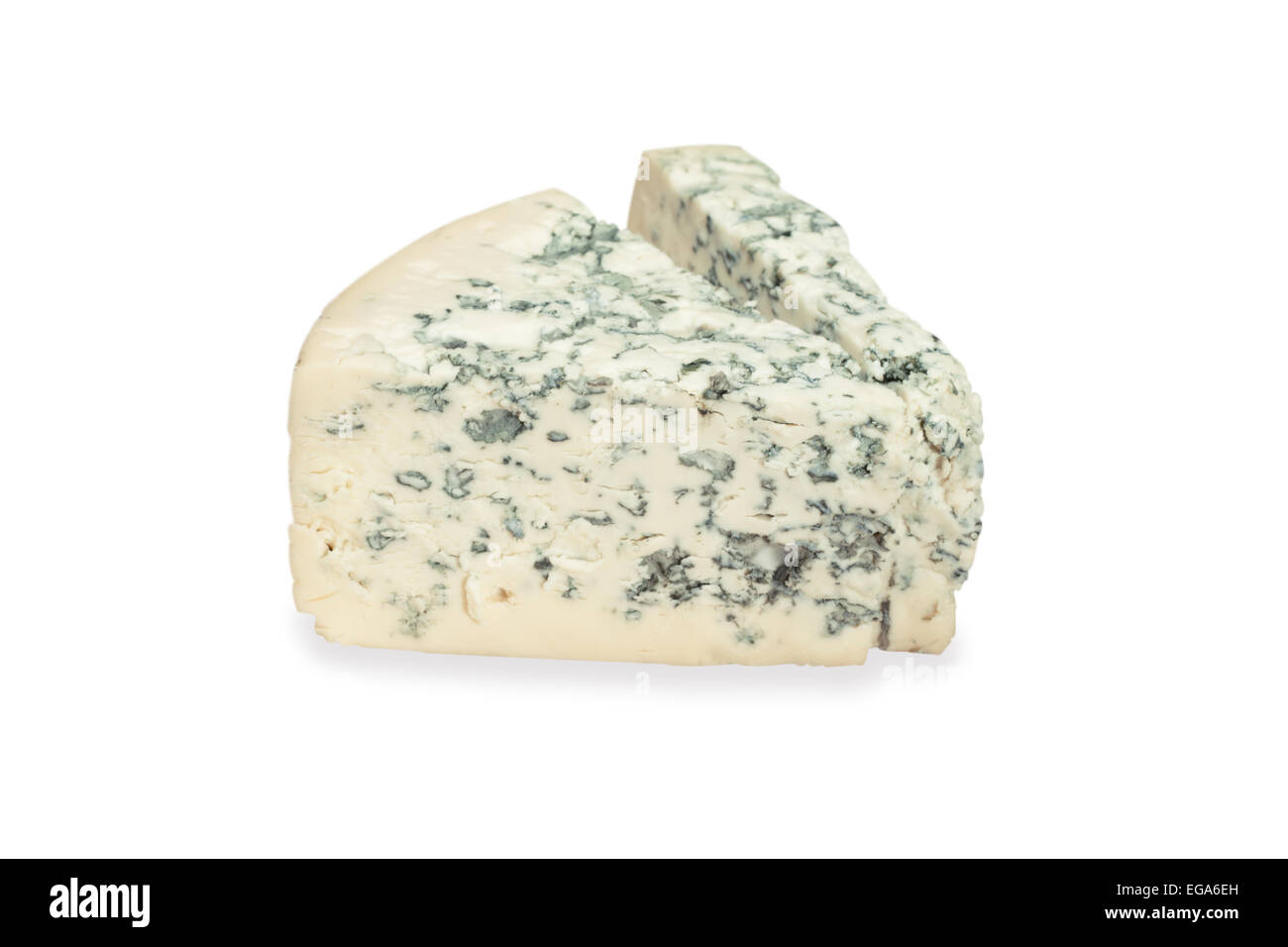 piece of blue cheese on white background Stock Photo - Alamy