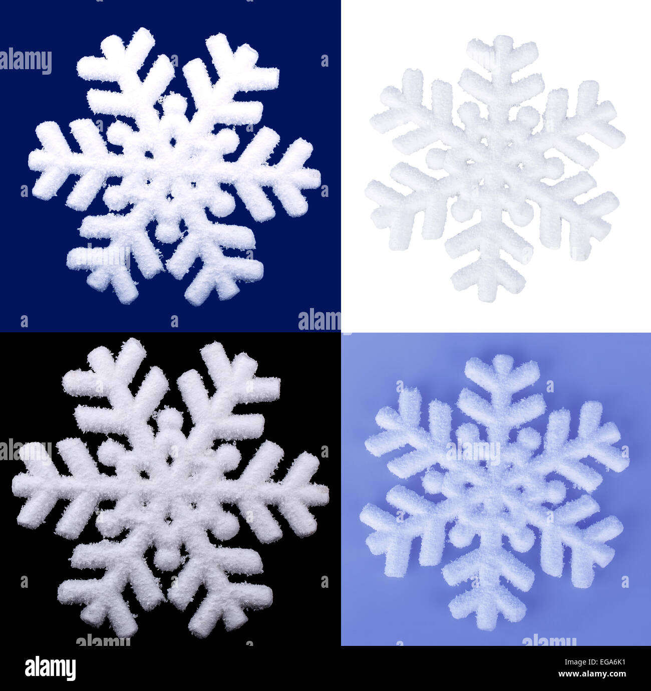 set snowflake isolated on different background Stock Photo - Alamy