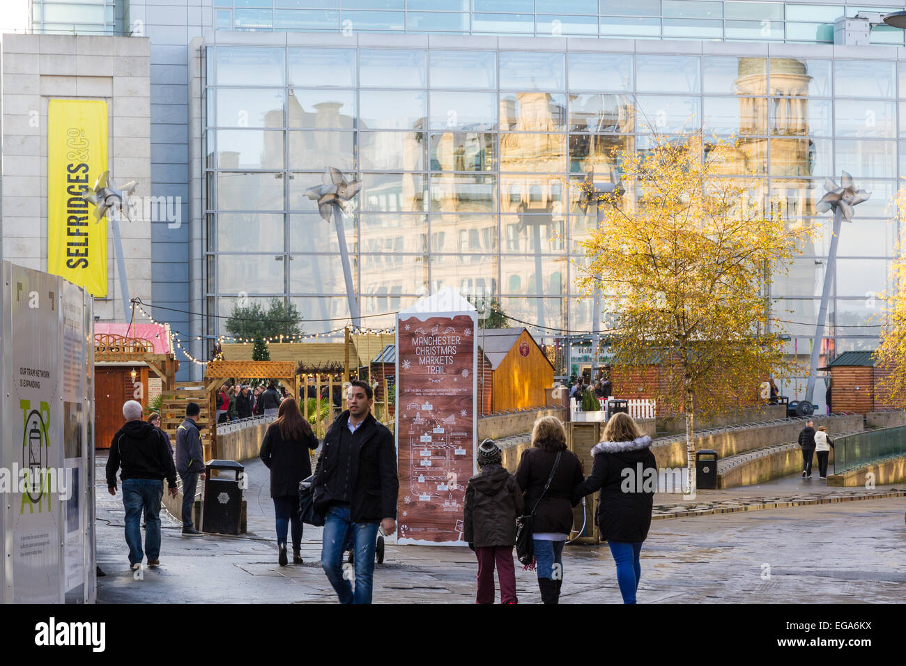Selfridges Corn Exchange Christmas Markets Manchester Stock Photo - Alamy