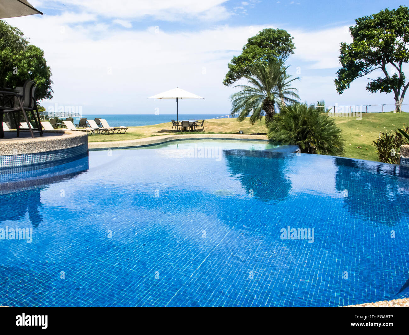 A luxurious double swimming pool welcomes guests at Lomas de Caruao ...