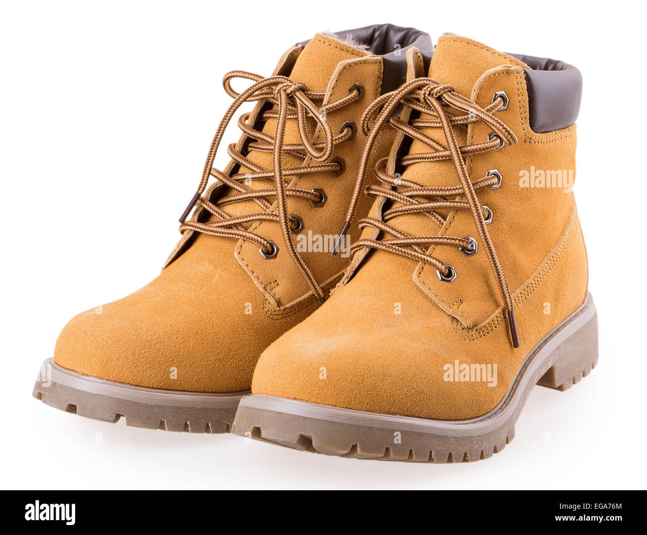 boots work white isolated shoes background boot Stock Photo - Alamy