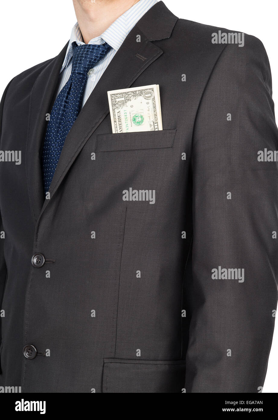 man suit money Isolated on white background Stock Photo - Alamy