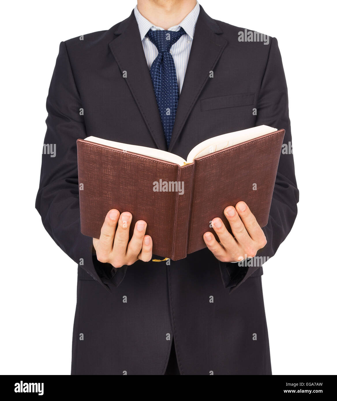 man suit book Isolated on white background Stock Photo - Alamy