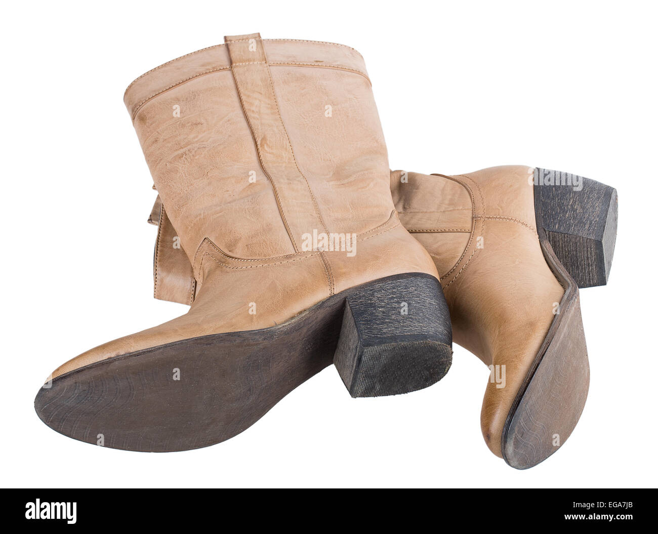 boots work white isolated shoes background boot Stock Photo - Alamy