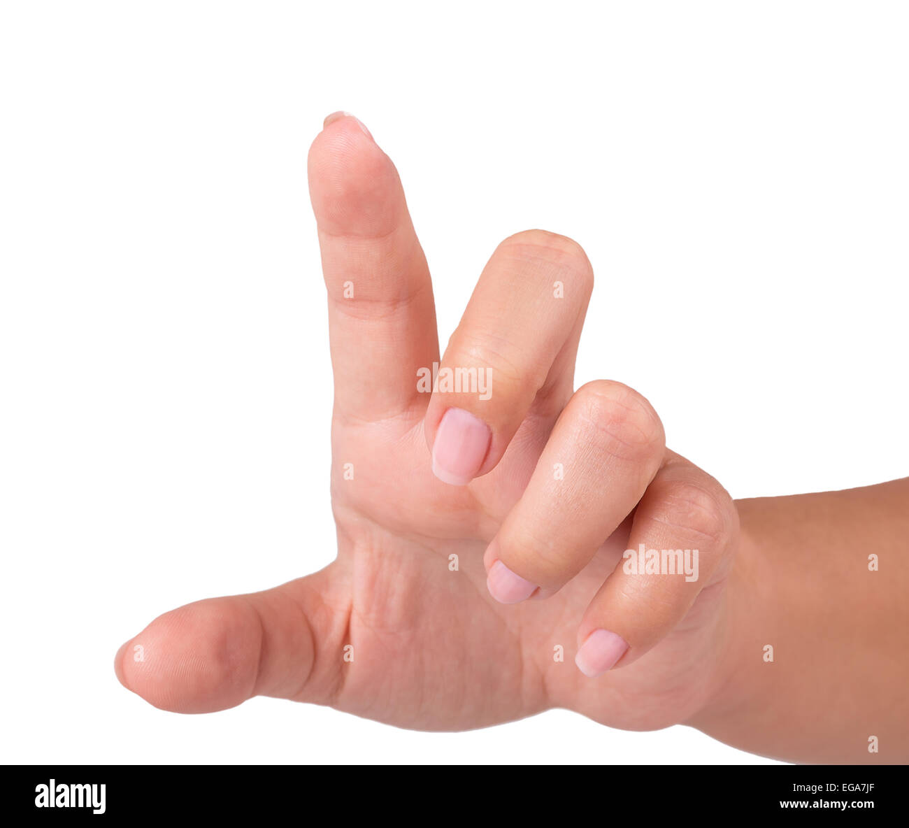 hand finger touch isolated on white background Stock Photo - Alamy