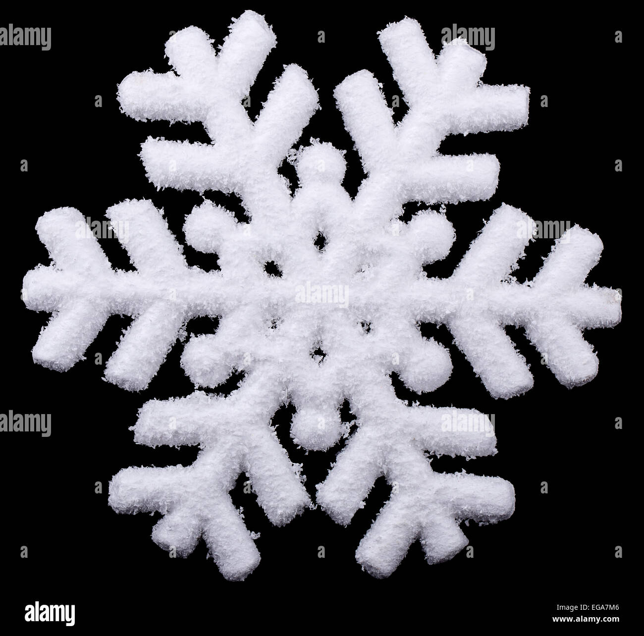 snowflake isolated on black background Stock Photo - Alamy