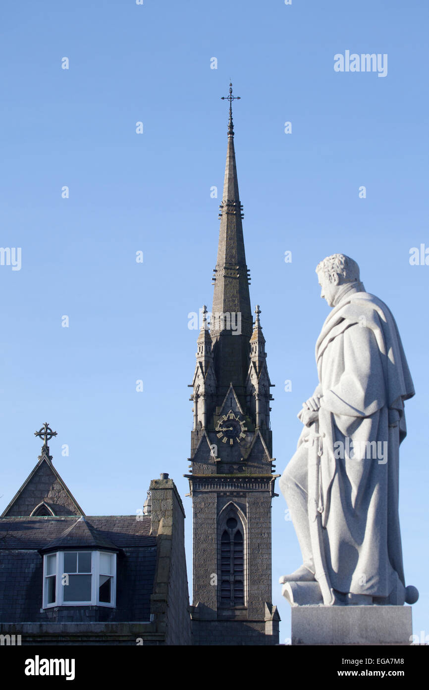 St Marys Cathedral and George Duke of Gordon Aberdeen Stock Photo - Alamy