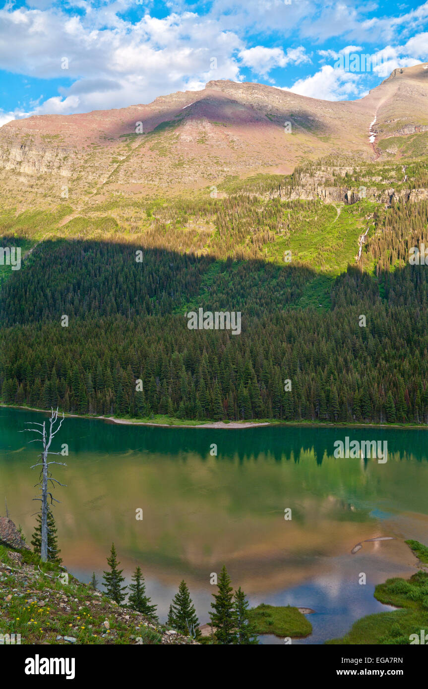 Lake Josephine, on the Grinnell Glacier trail, in Glacier National Park ...