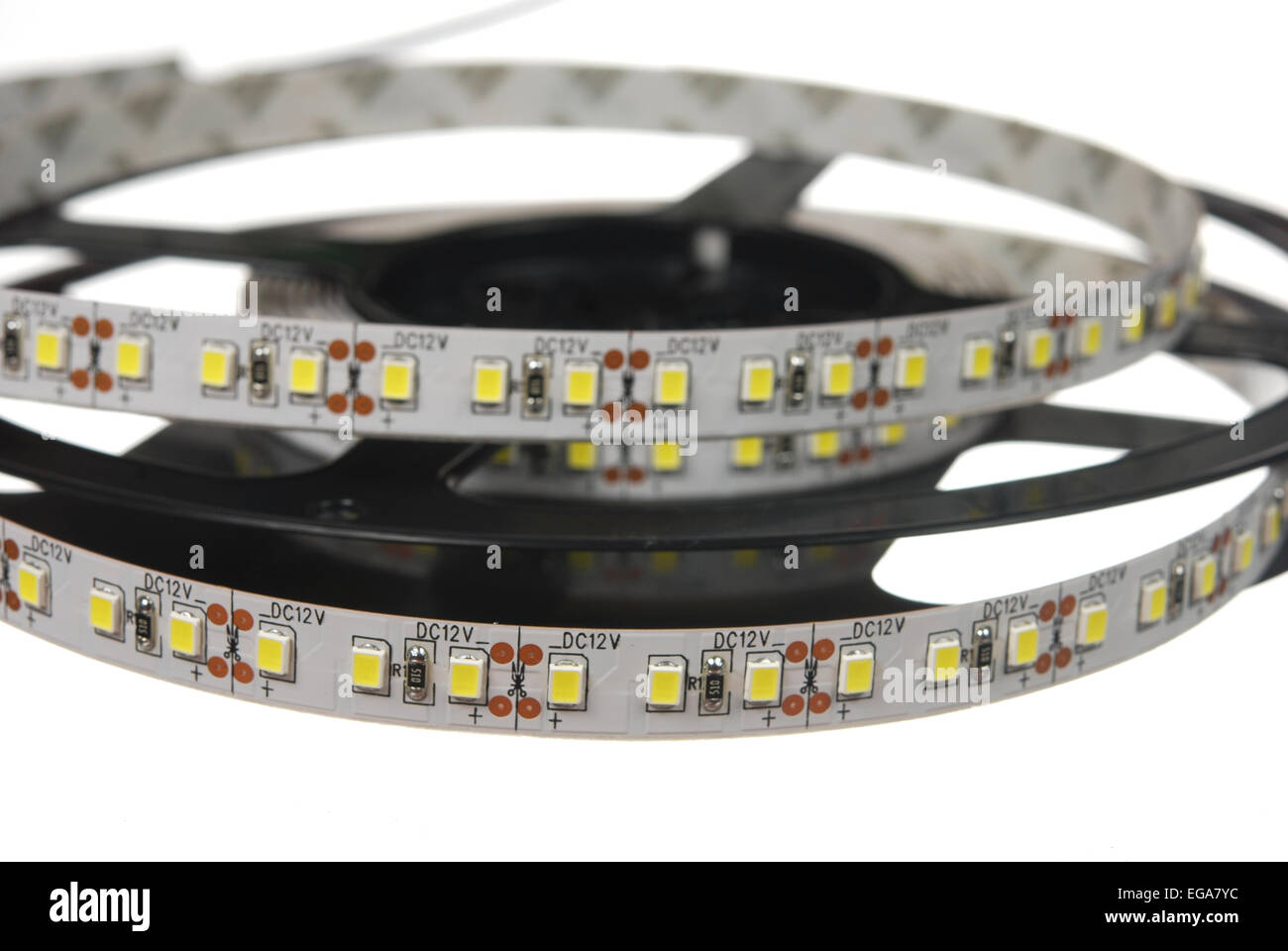 Led stripe is isolated on the white background Stock Photo - Alamy