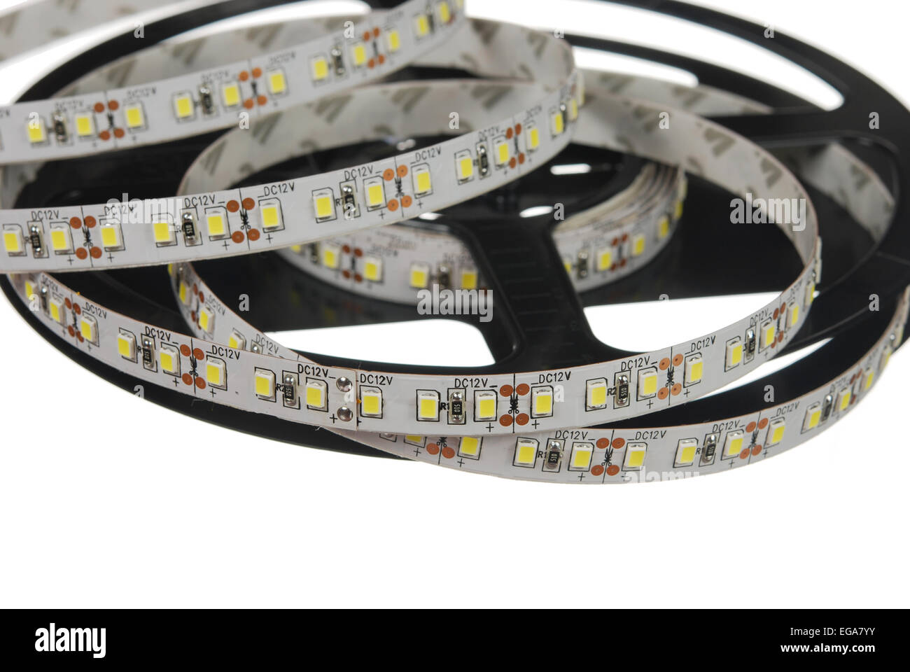 Led stripe is isolated on the white background Stock Photo - Alamy