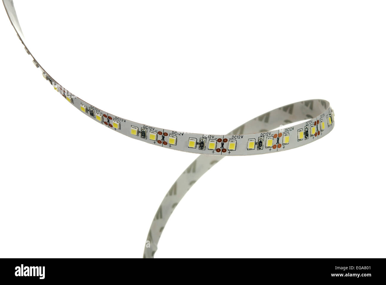 Led stripe is isolated on the white background Stock Photo - Alamy
