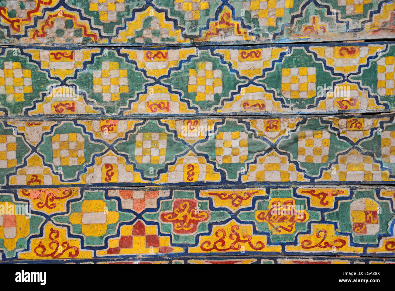 Traditional painted tiles, Morocco Stock Photo - Alamy