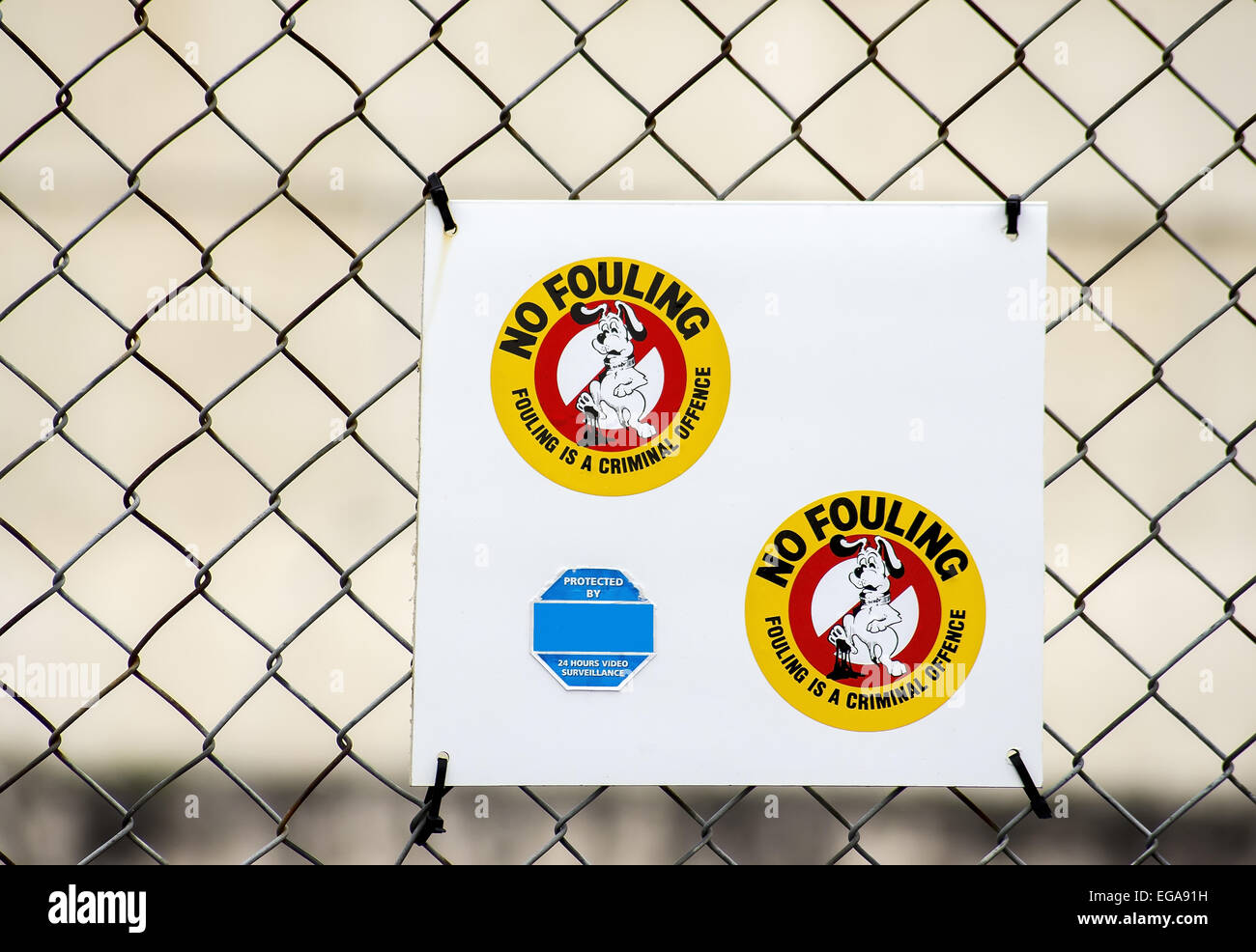 dog,fence,private property,sign,sticker,symbol,warning sign Stock Photo ...