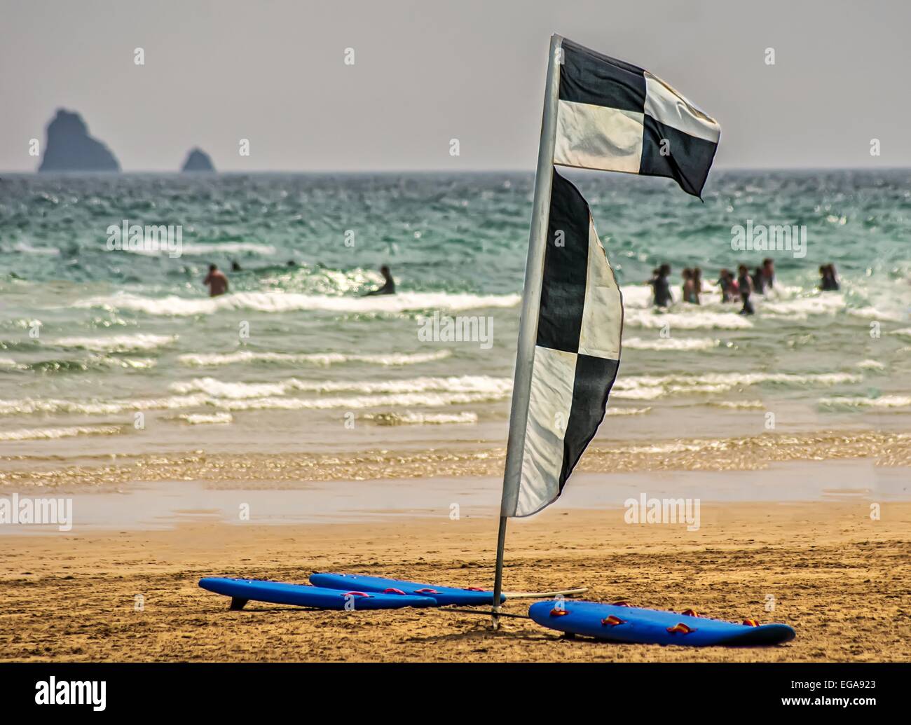 Flag, Danger, Warning Symbol, Beach, Sand, Wave, Water's Edge, Sea ...