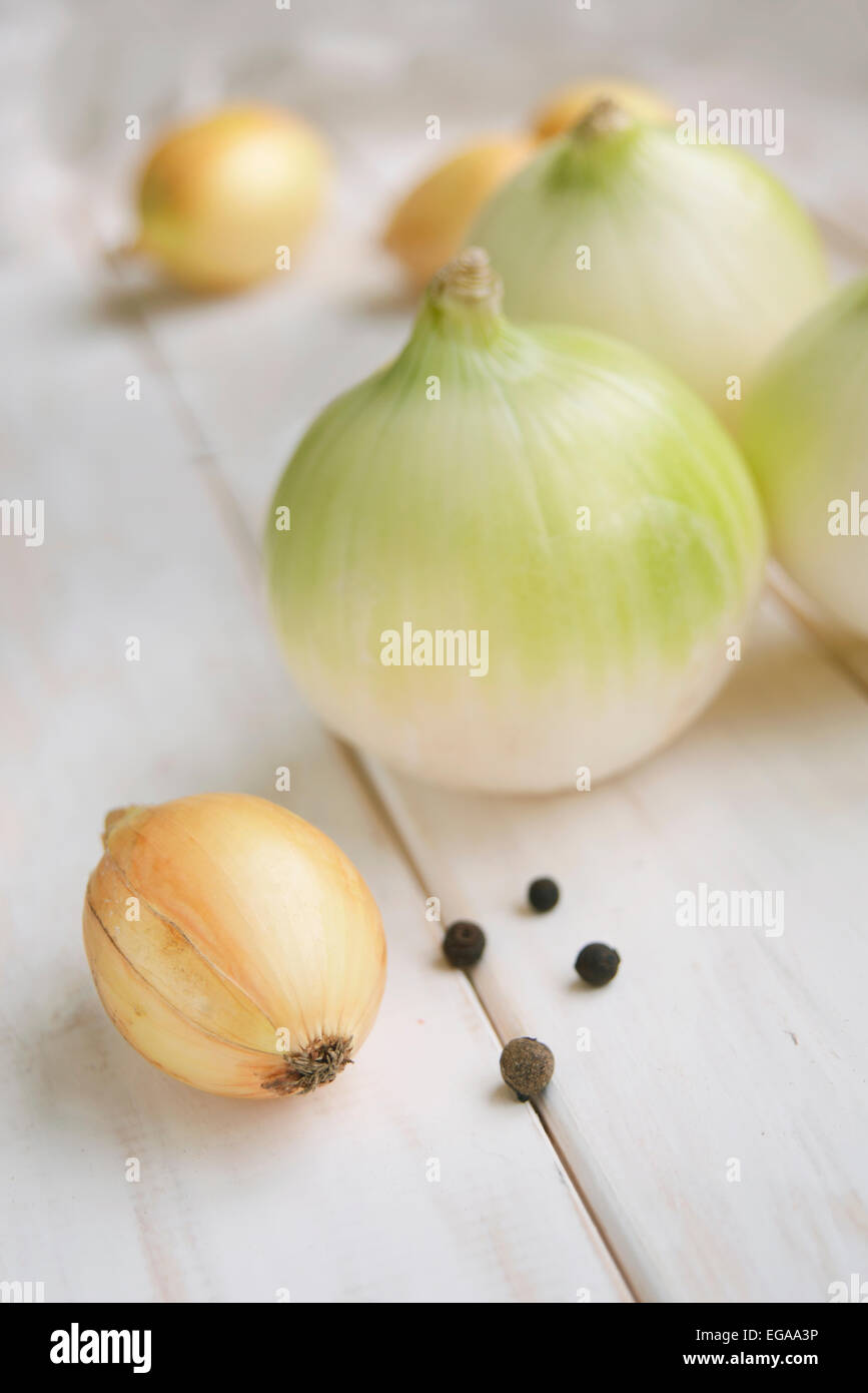 green and yellow onions Stock Photo - Alamy