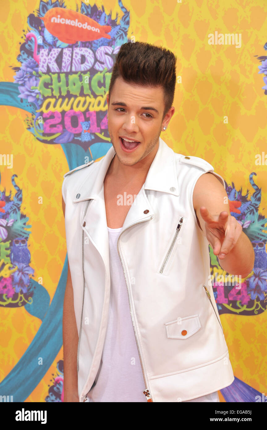 LOS ANGELES, CA - MARCH 29, 2014: German singer Luca Hanni at ...