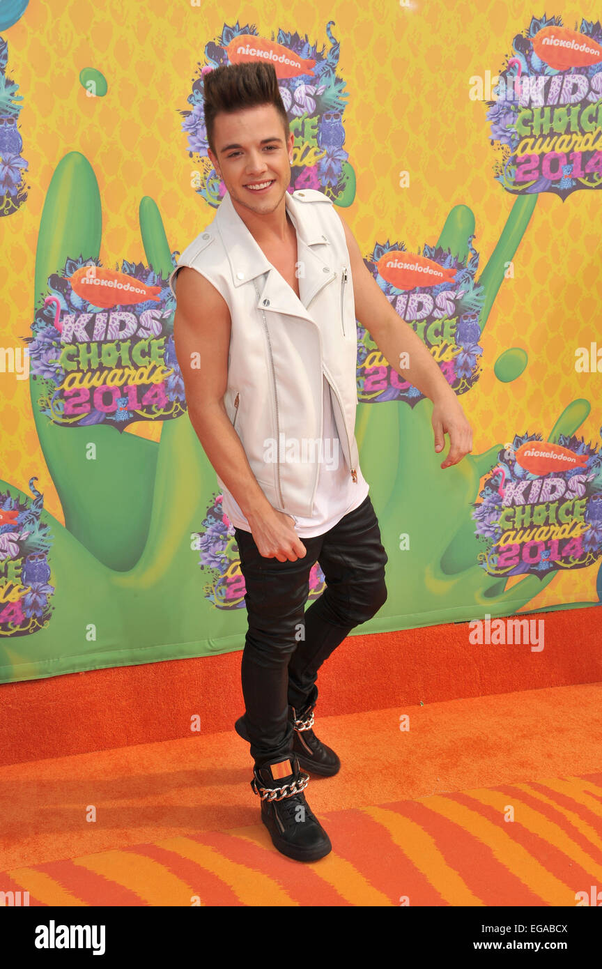 LOS ANGELES, CA - MARCH 29, 2014: German singer Luca Hanni at ...