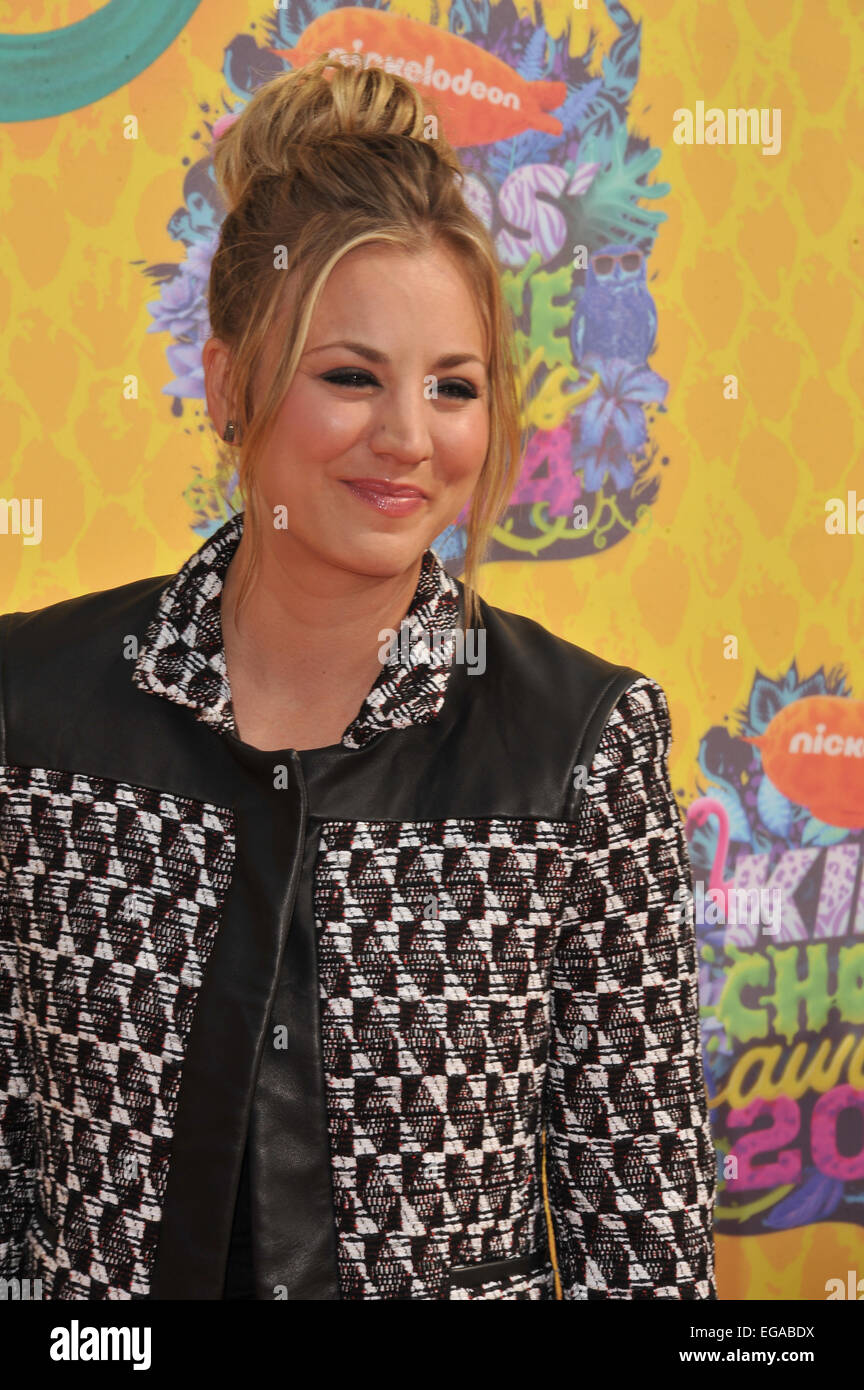 LOS ANGELES, CA - MARCH 29, 2014: Kaley Cuoco at Nickelodeon's 27th ...