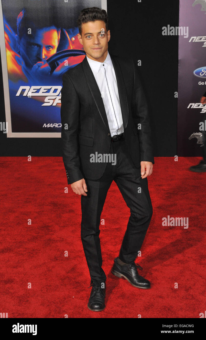 LOS ANGELES, CA - MARCH 6, 2014: Rami Malek at the U.S. premiere of his ...