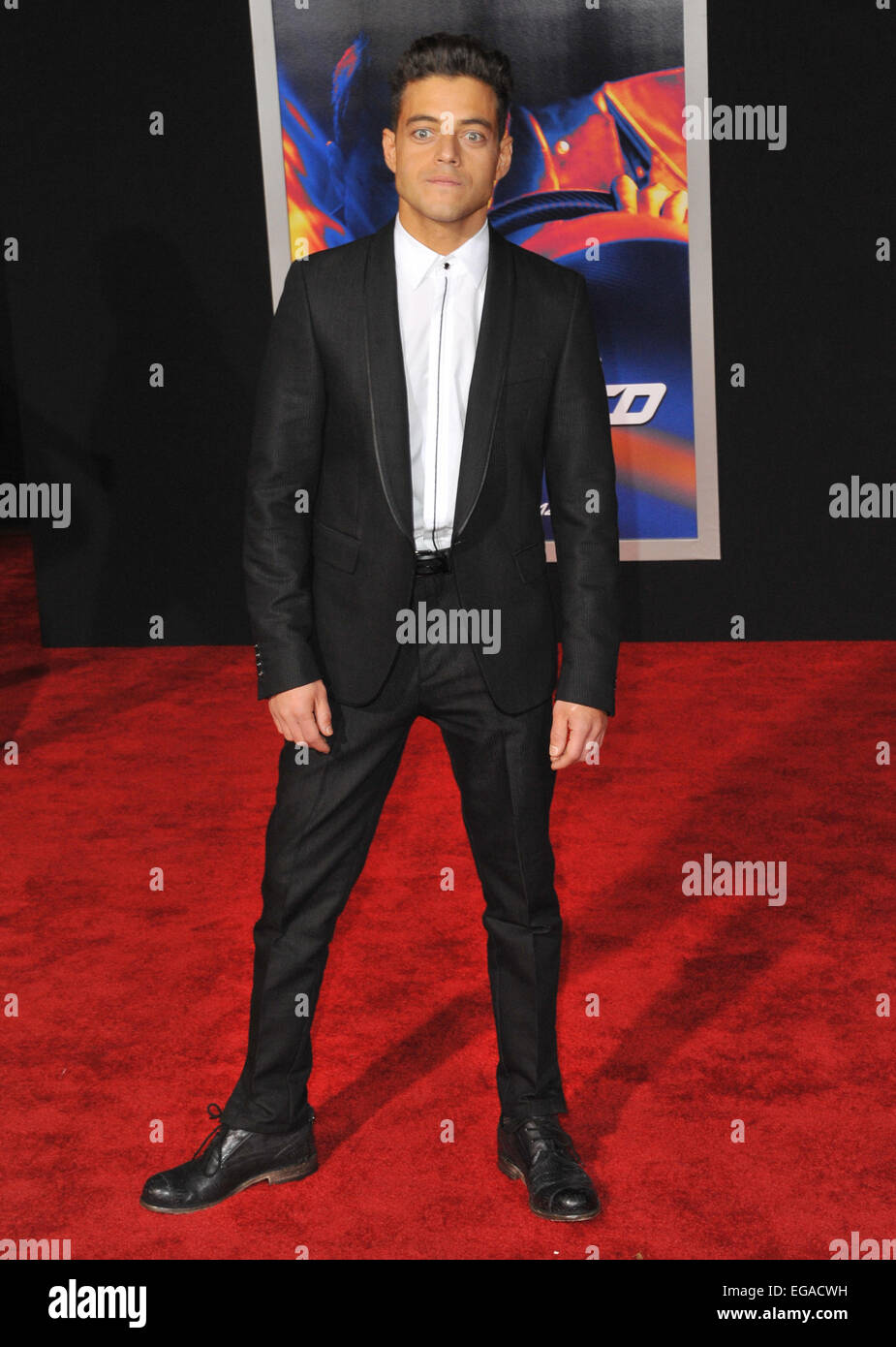 LOS ANGELES, CA - MARCH 6, 2014: Rami Malek at the U.S. premiere of his ...
