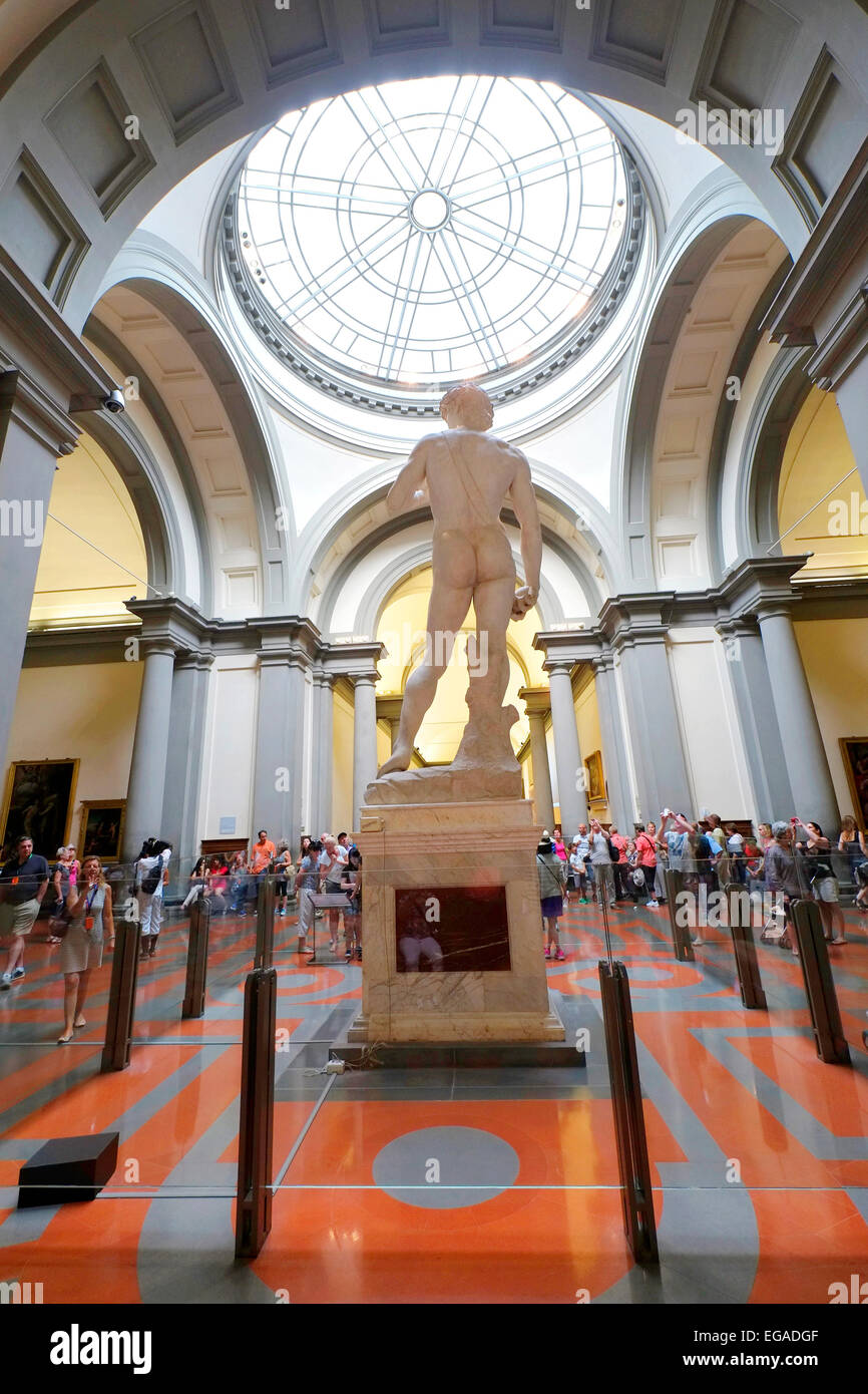 Statue of David Accademia Galllery Florence Italy IT Renaissance EU ...