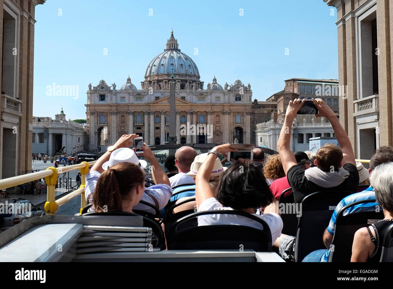 Hop On Hop Off Tour Rome Italy IT EU Europe Stock Photo - Alamy