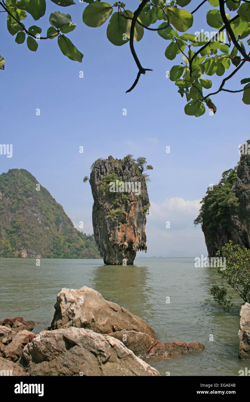 Koh Tapu in Krabi, Thailand, also known as 'James Bond Island' Stock ...