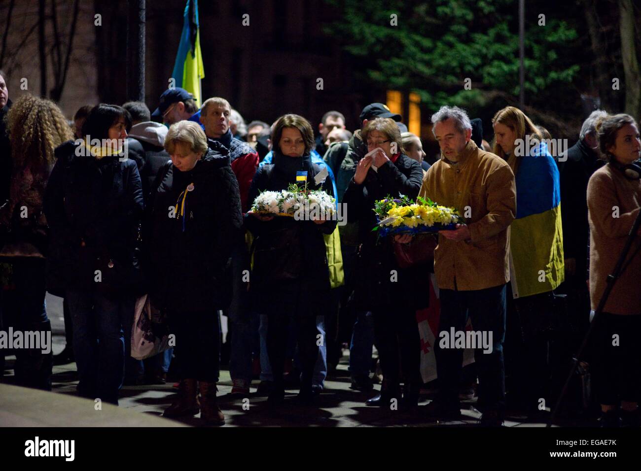 Ukrainians burst into tears during the remembrance service. The ...