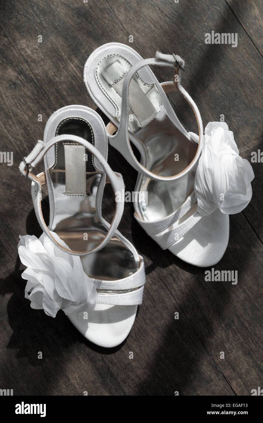 close up view of woman's shoes on color back Stock Photo - Alamy