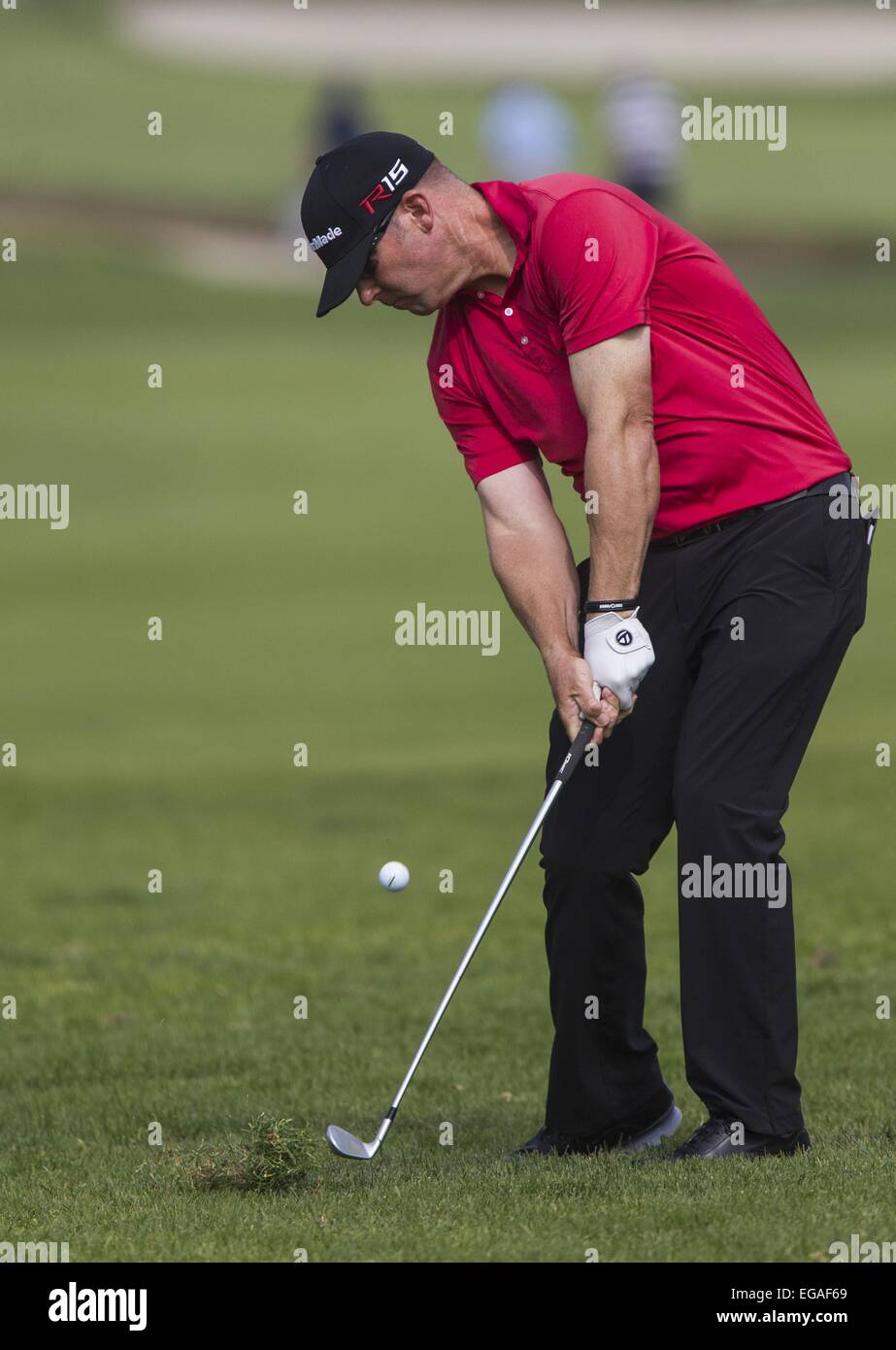 Los Angeles, California, USA. 20th Feb, 2015. Justin Hicks plays in the ...