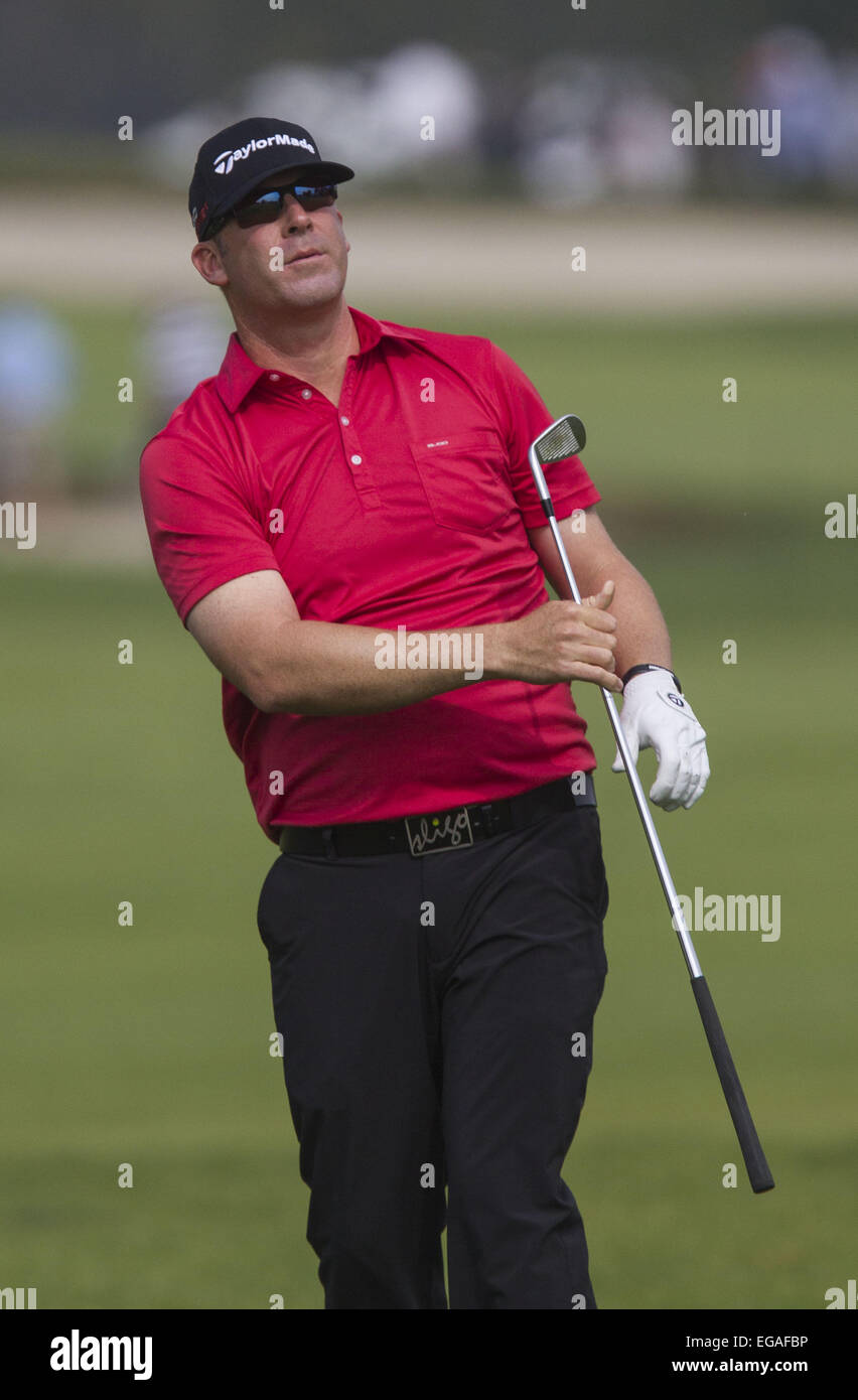 Los Angeles, California, USA. 20th Feb, 2015. Justin Hicks plays in the ...