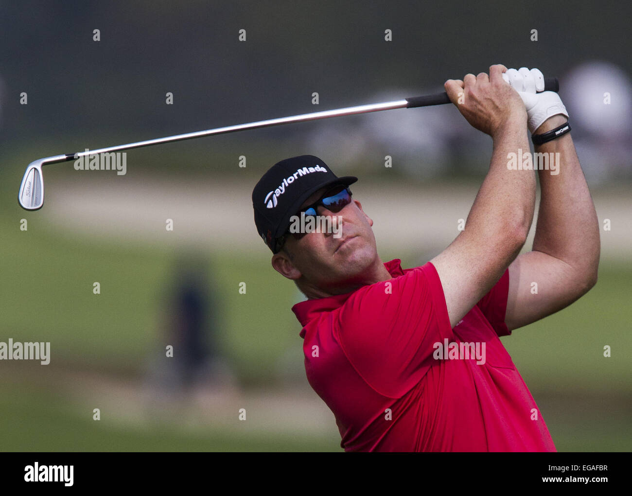 Los Angeles, California, USA. 20th Feb, 2015. Justin Hicks plays in the ...