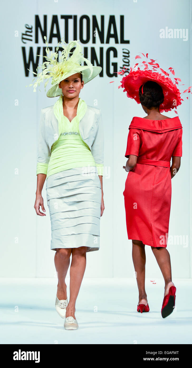 London,UK, 20th Feb 2015 : National Wedding Show 2015 Models wearing ...