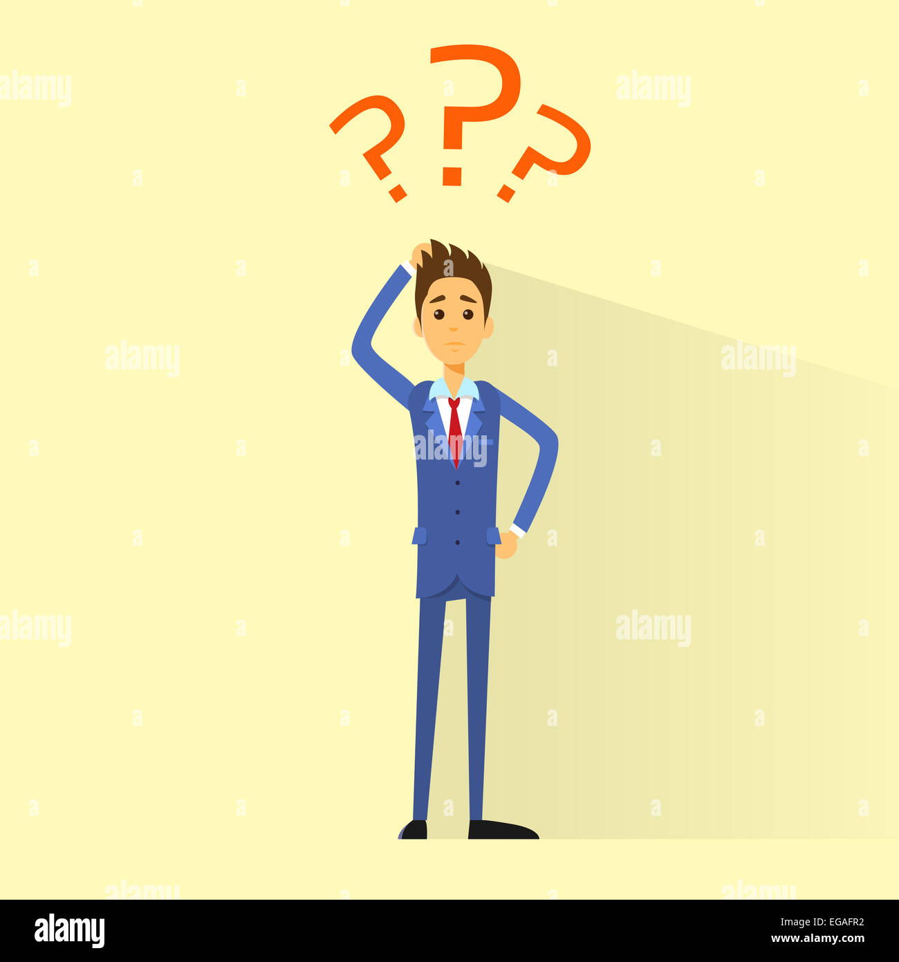 business man with question mark concept Stock Photo - Alamy