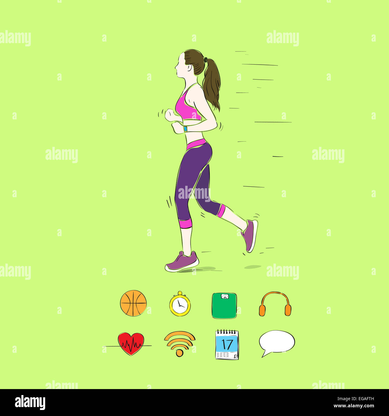 Cartoon smart watch wearable technology hi-res stock photography and ...