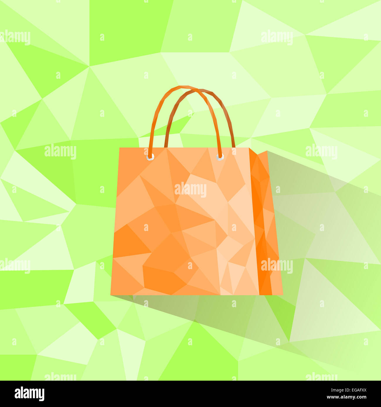 shopping bag polygon style design vector Stock Photo - Alamy