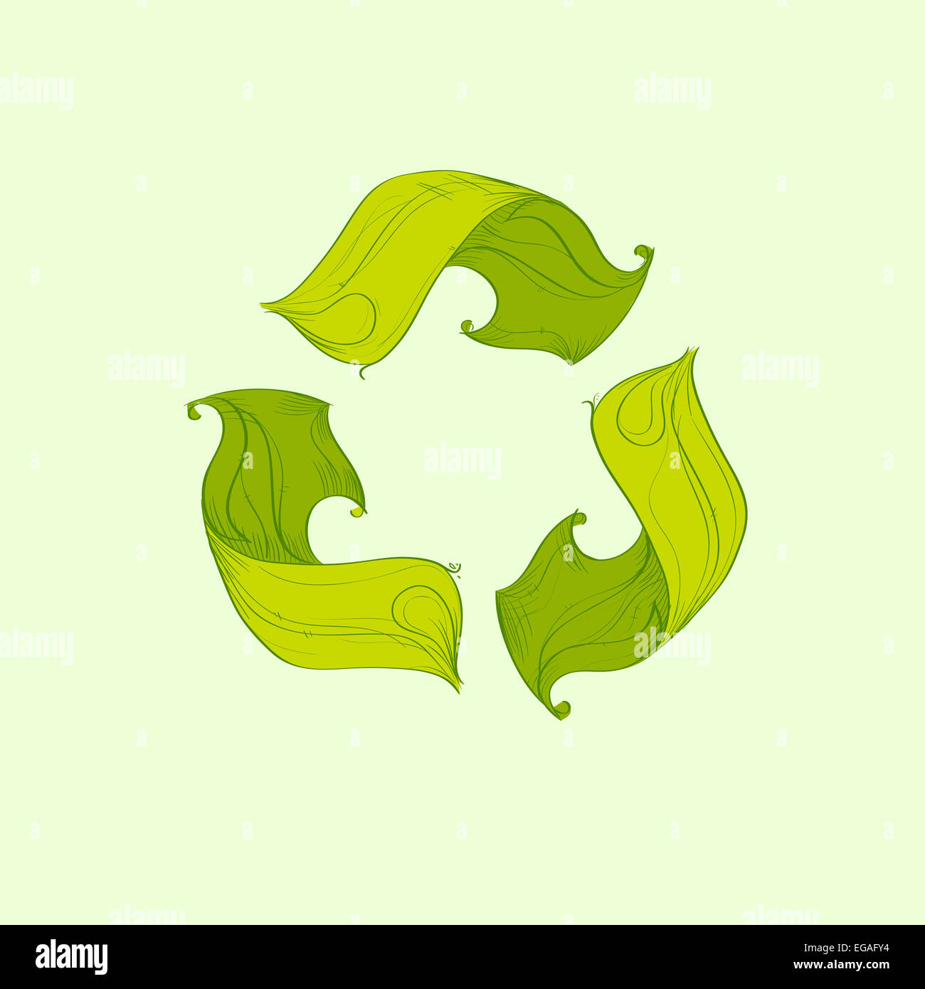 recycle symbol made from leaves logo icon vector Stock Photo - Alamy