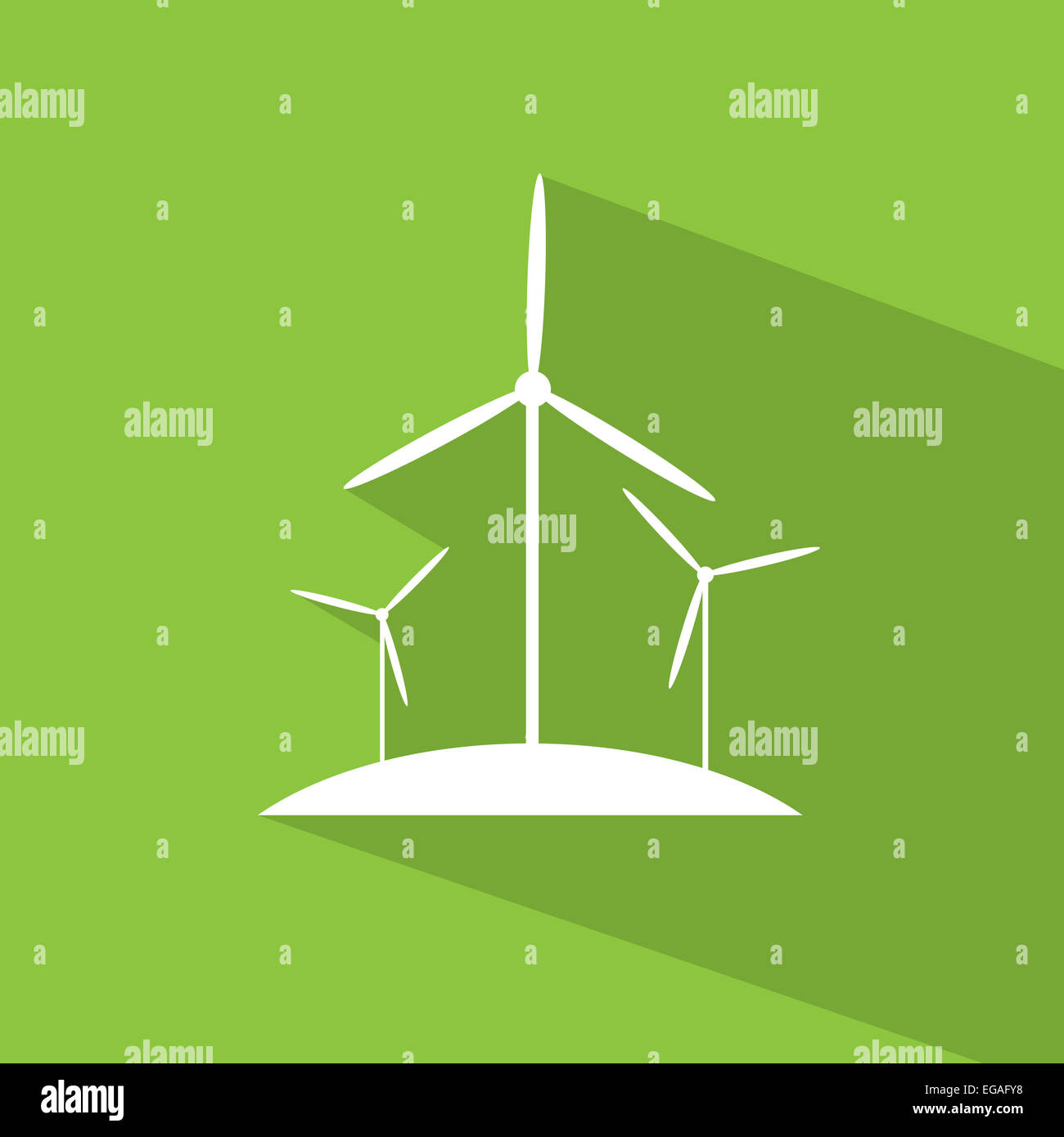 wind turbine tower energy recycle technology flat design vector Stock ...