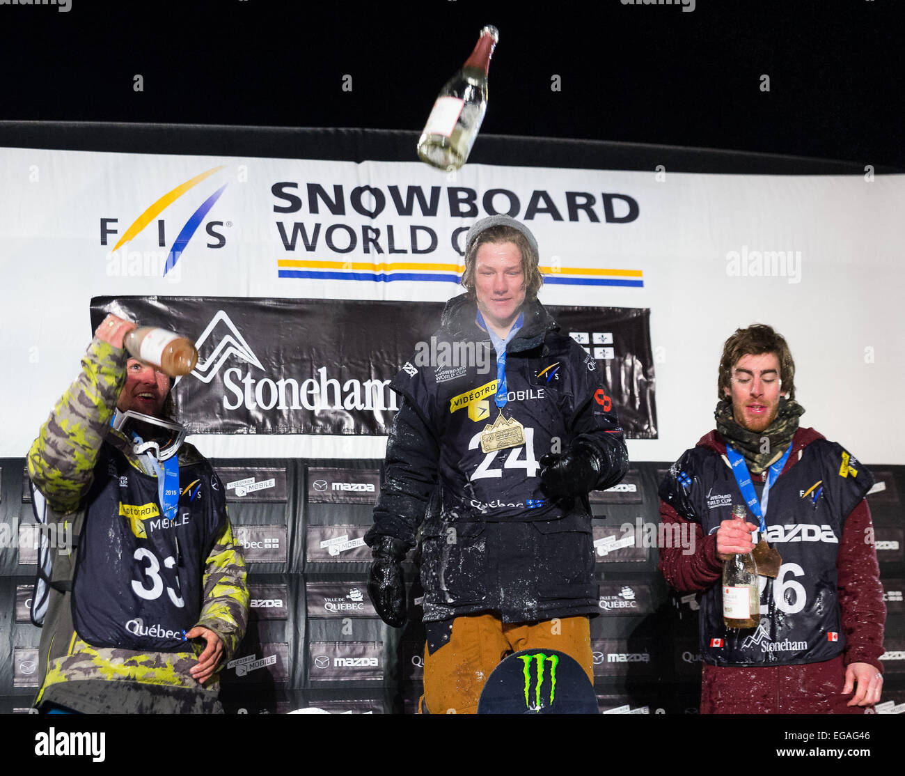 Quebec, Canada. 20th February, 2015. Darcy Sharpe of Canada (1st ...