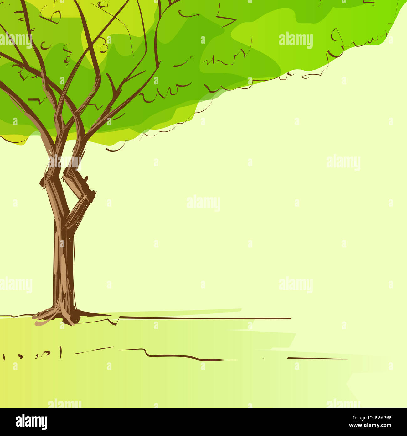 Brown Tree Without Leaves Template