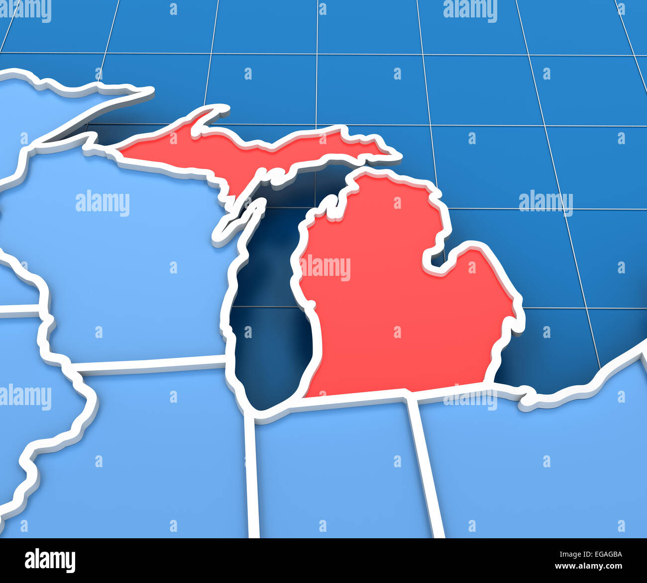 Map Of Lower Michigan Usa