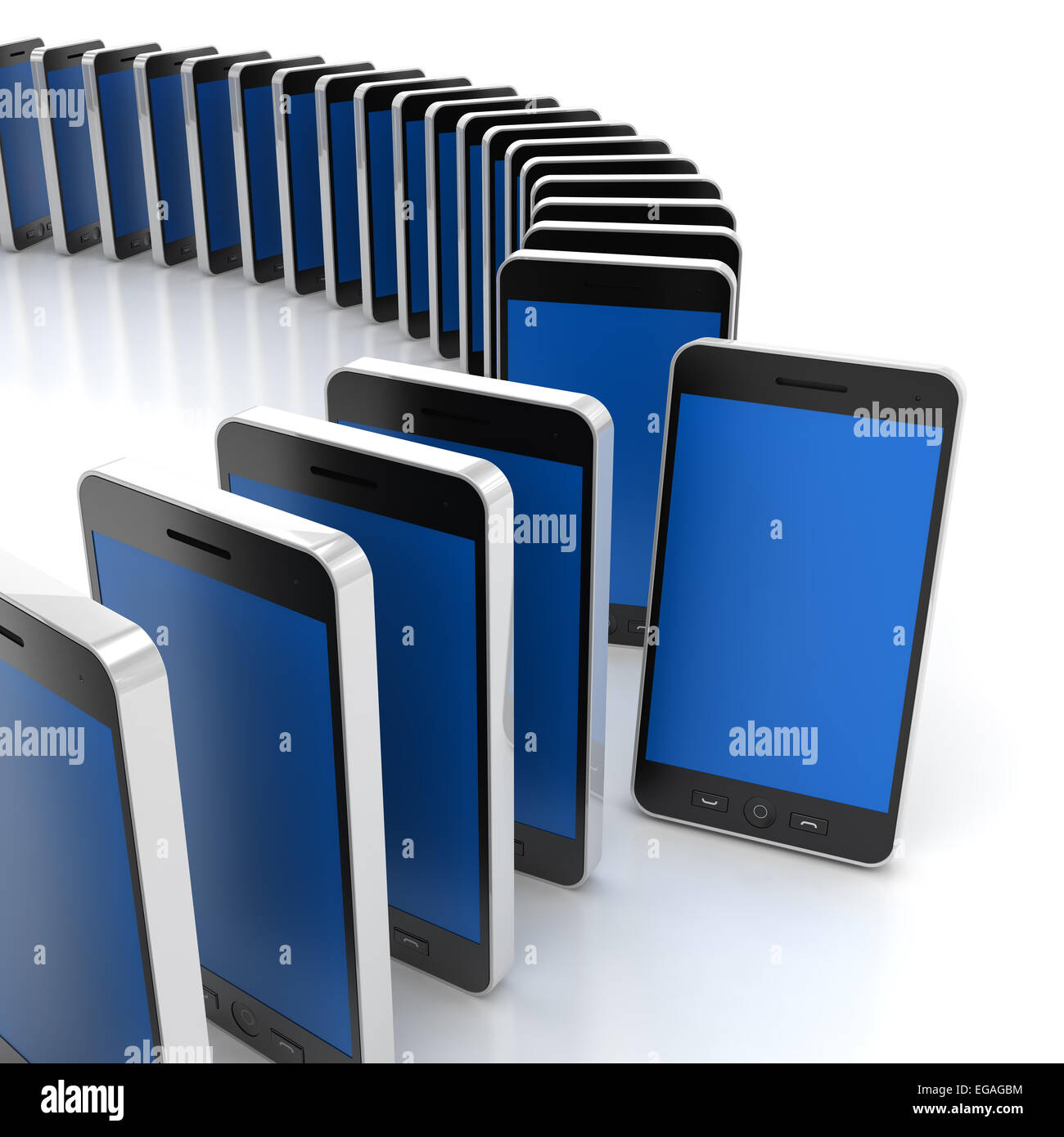 Mobile phone row different smartphones hi-res stock photography and ...