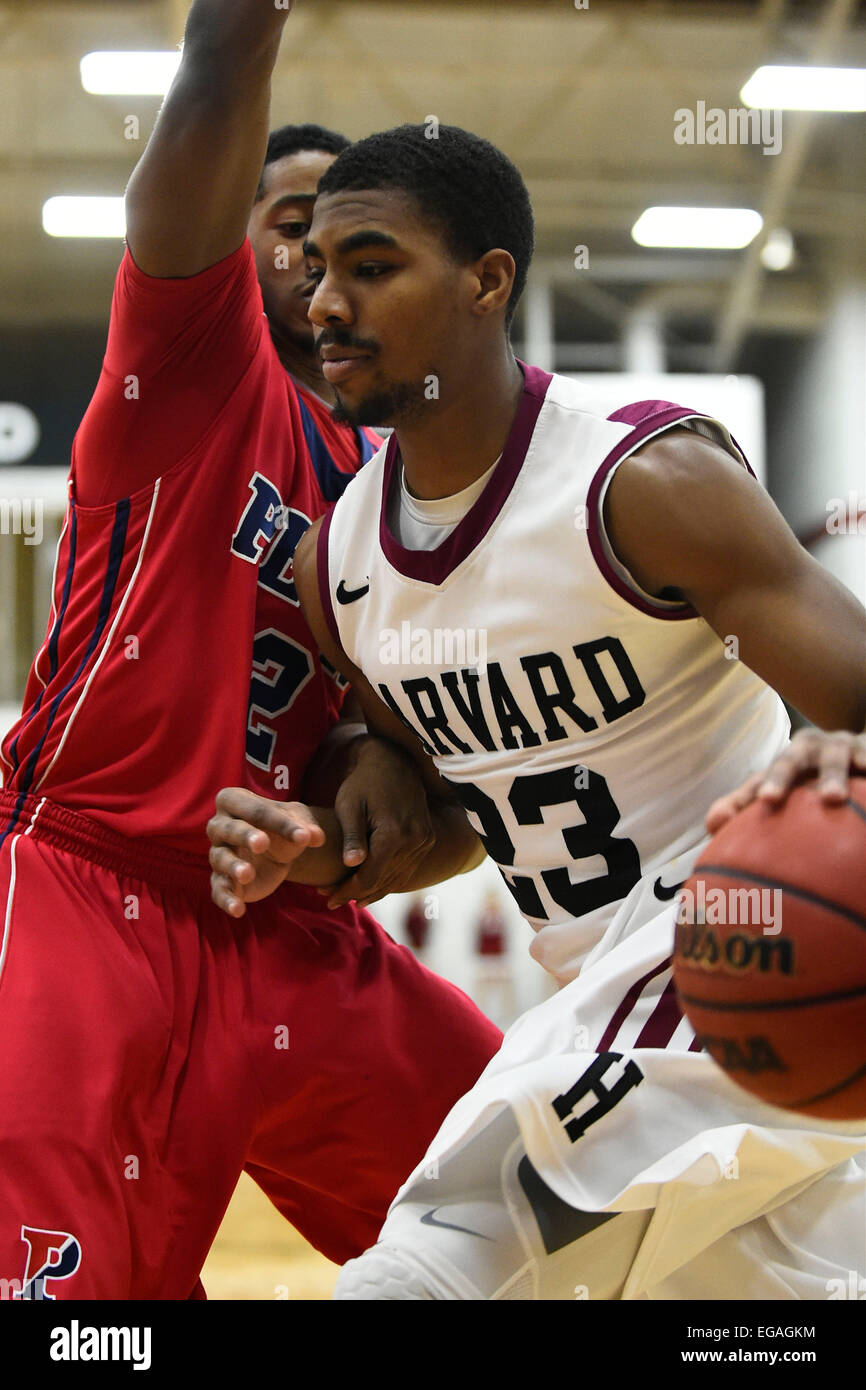 Boston, Massachusetts, USA. 13th Feb, 2015. Harvard Crimson guard ...