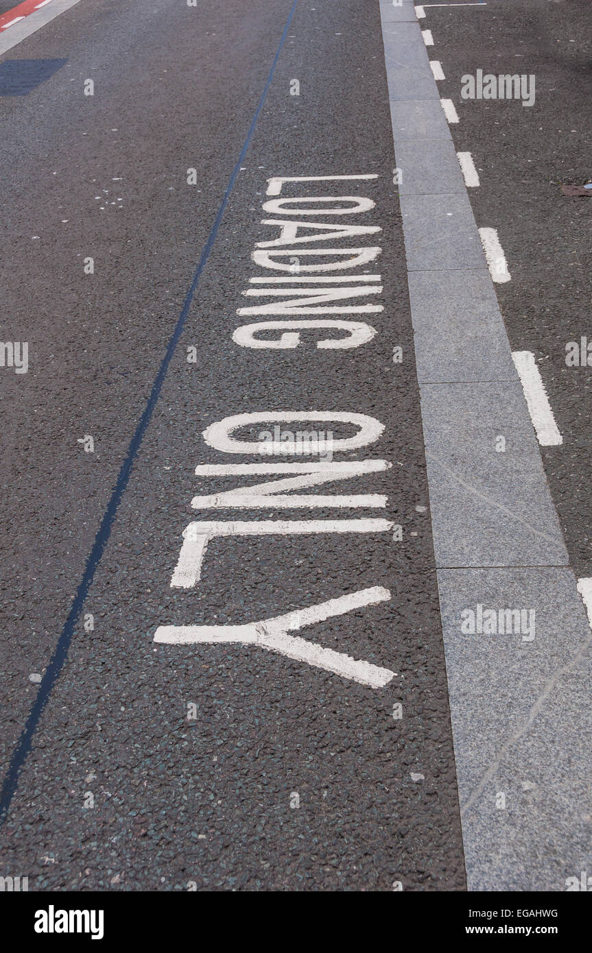 Loading only uk road sign hi-res stock photography and images - Alamy