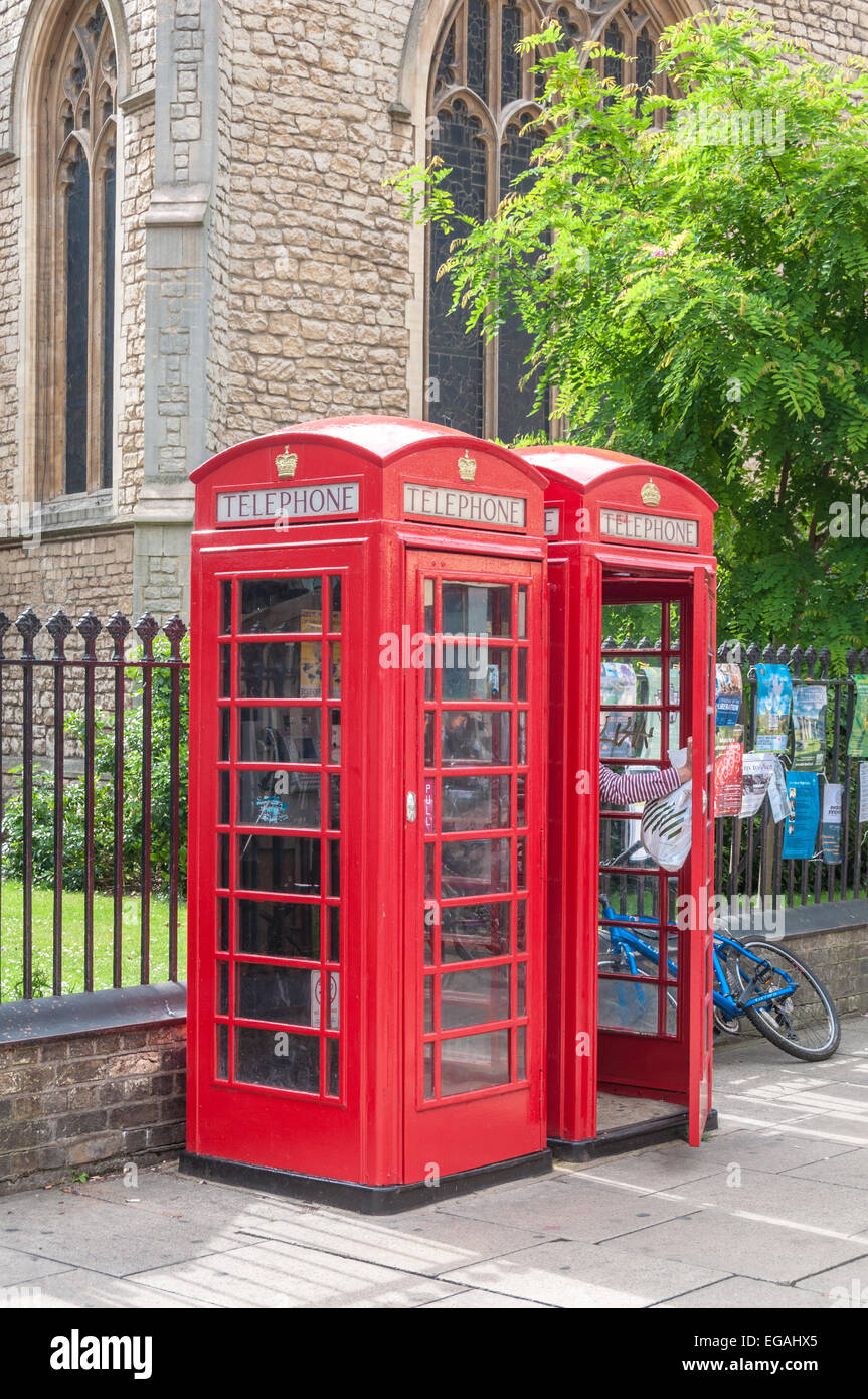 Row of old telephone boxes hi-res stock photography and images - Alamy