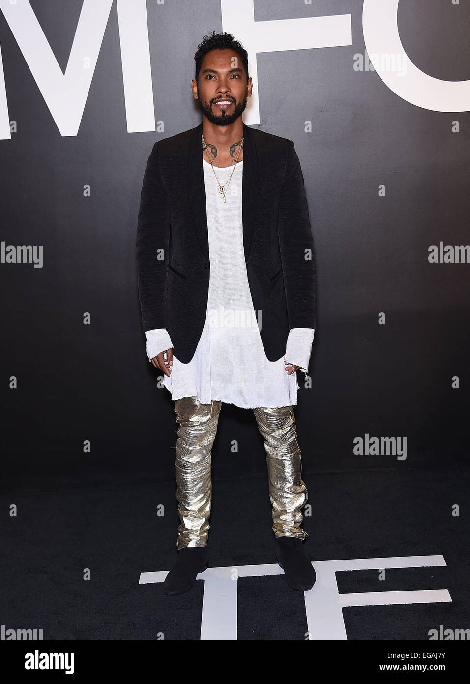 Hollywood, California, USA. 20th Feb, 2015. Miguel arrives for the Tom ...