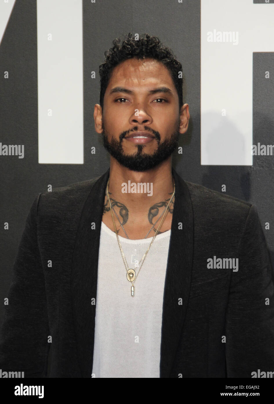 Los Angeles, California, USA. 20th Feb, 2015. Miguel attends Tom Ford ...