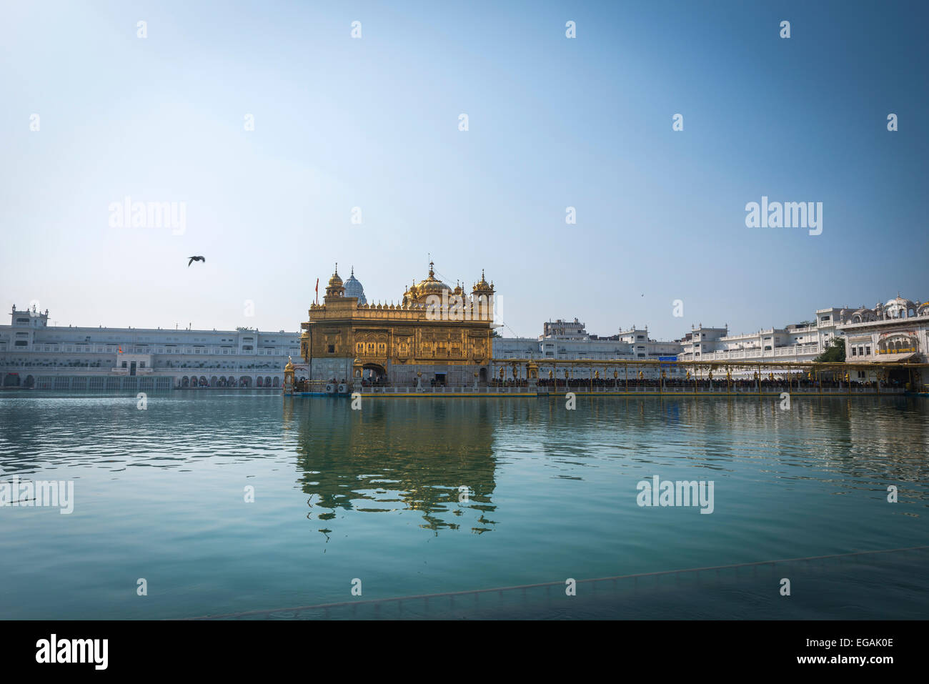 The Golden Temple of the Harmandir Sahib, the holiest shrine and place ...