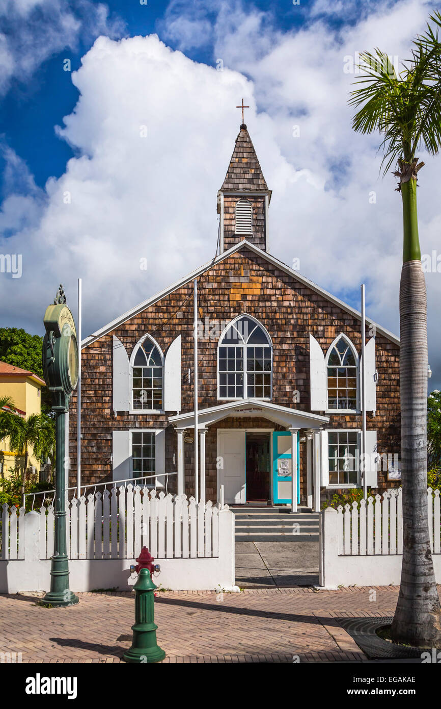 The Methodist Church exterior on Front Street in Philipsburg, St ...