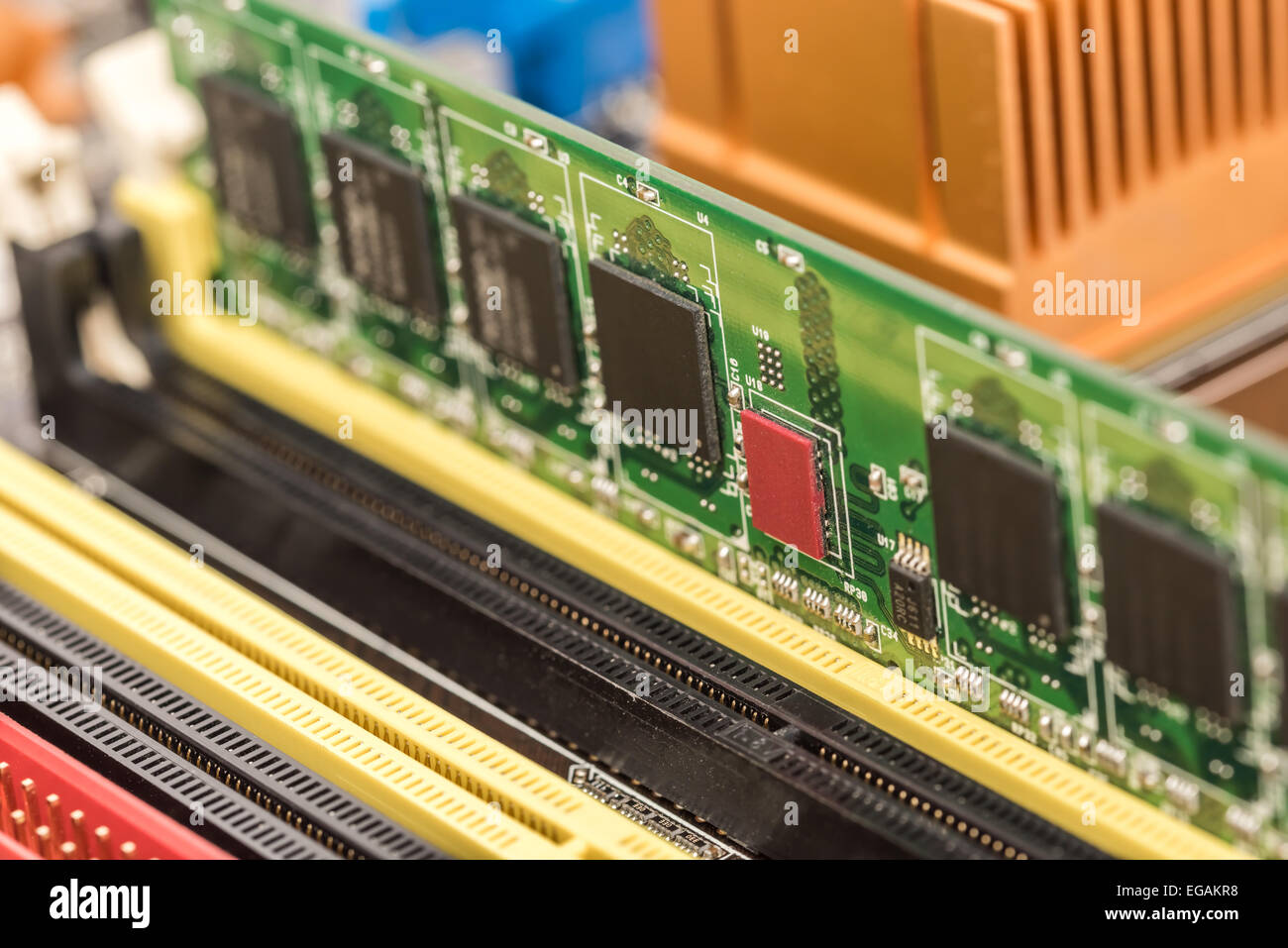 RAM Memory Module Installed On Computer Motherboard Stock Photo - Alamy